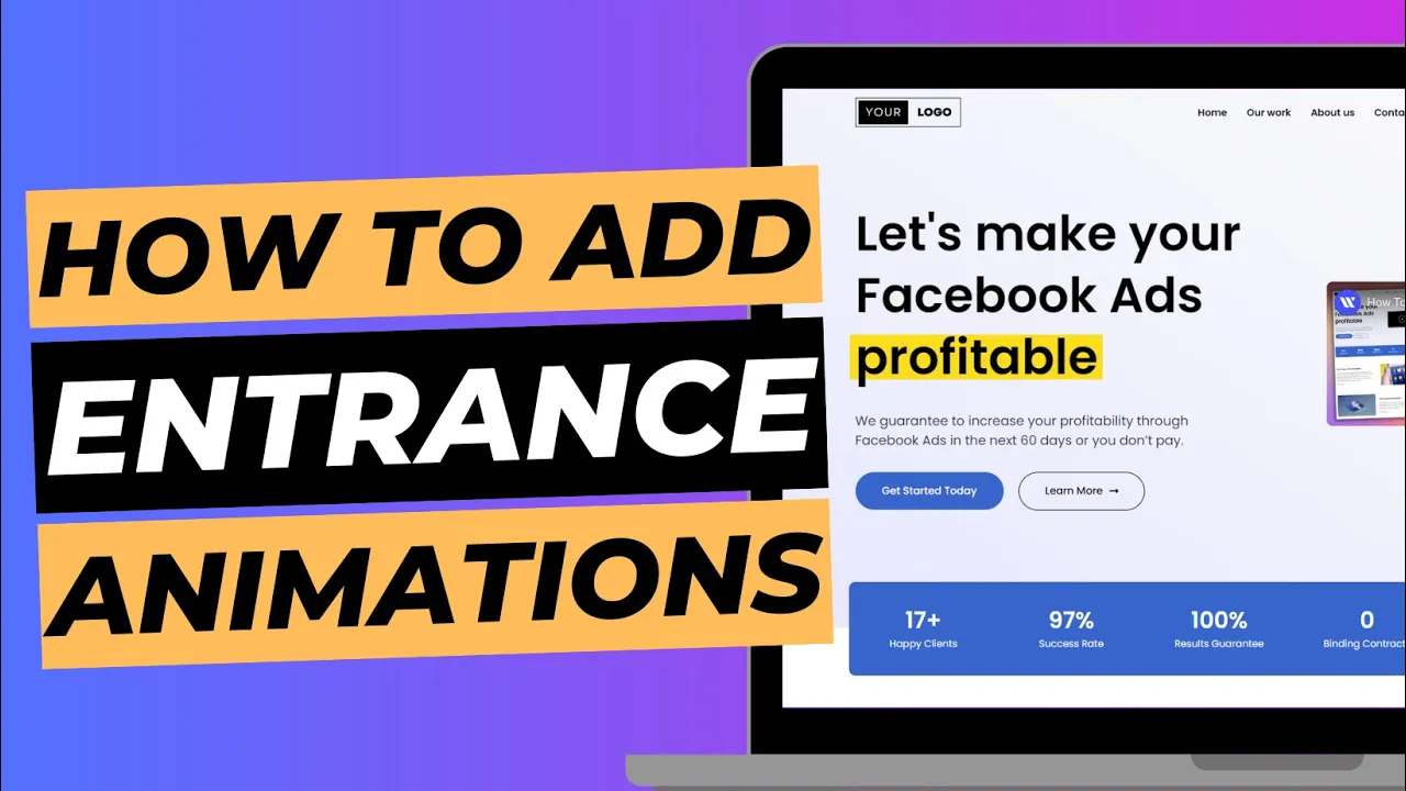 How to Add Entrance Animations to Your WordPress Website Using Elementor | WebPower