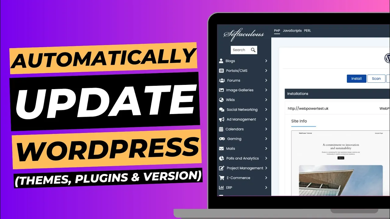 How To Automatically Update Your WordPress Theme, Plugins & Version | WebPower